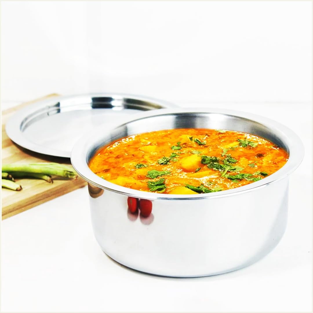 The Indus Valley Triply Stainless Steel Tope/Tapeli/Topia/Patila ...