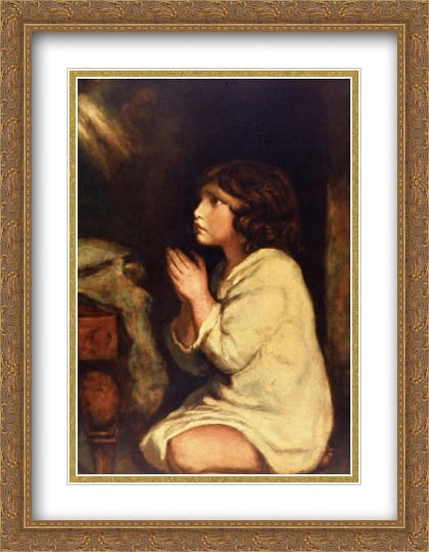 The Infant Samuel at Prayer 2x Matted 28x36 Large Gold Ornate Framed ...