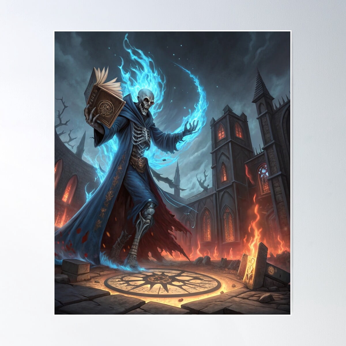 The Infernal Lich Poster Wall Art, Modern Wall Decor For Living Room ...