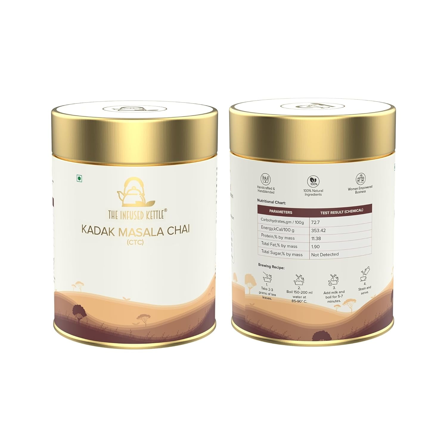 The Infused Kettle Premium Kadak Masala Chai, Natural High Grade ...