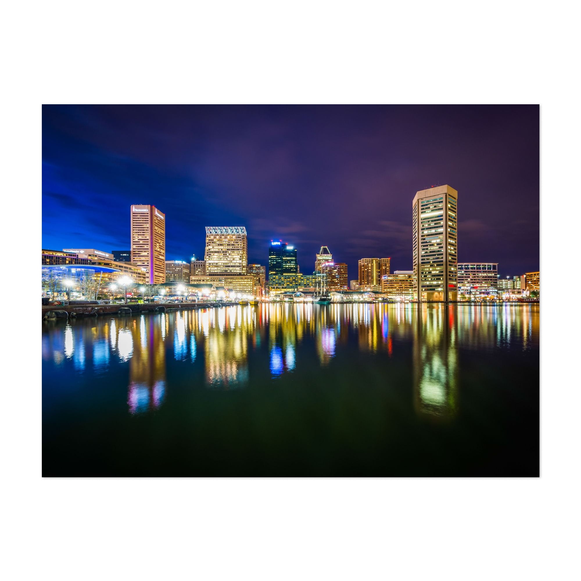 The Inner Harbor Skyline 02 - Baltimore Maryland Photography Cityscape ...