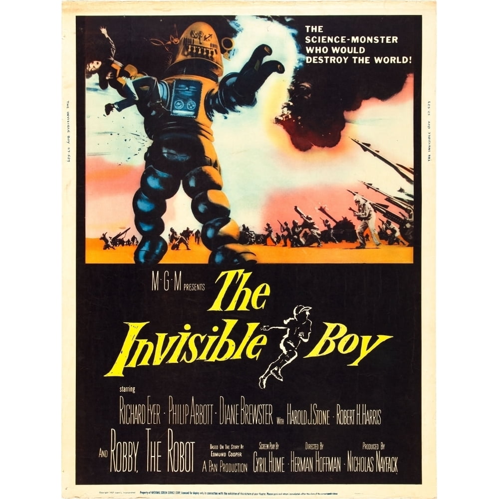 The Invisible Boy Robby The Robot 1957. Movie Poster Masterprint (24 x ...