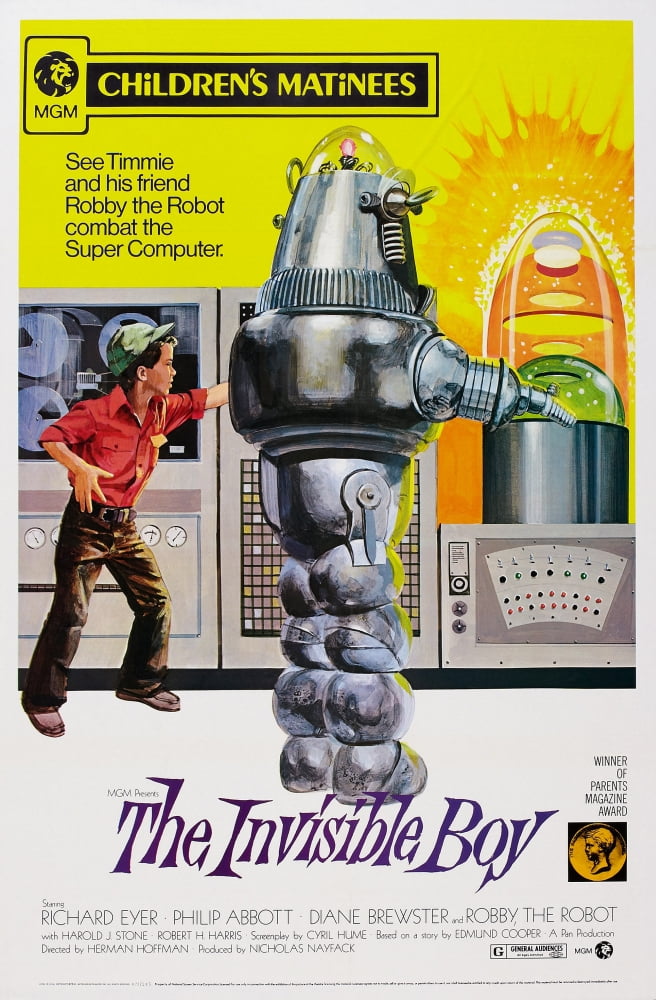The Invisible Boy Us Poster Art From Left: Richard Eyer Robby The Robot ...