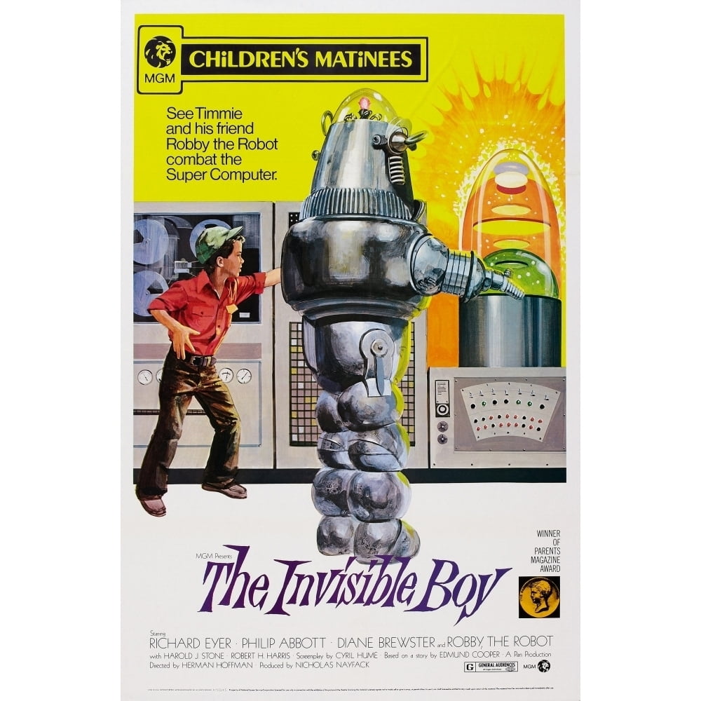 The Invisible Boy Us Poster Art From Left: Richard Eyer Robby The Robot ...