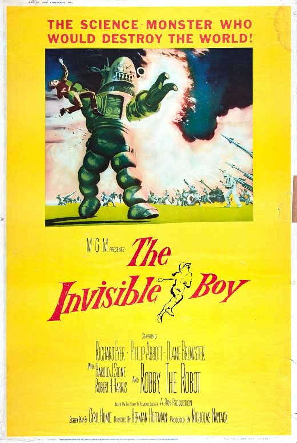 The Invisible Boy - movie POSTER (Style C) (27" x 40") (1957) - Walmart.com