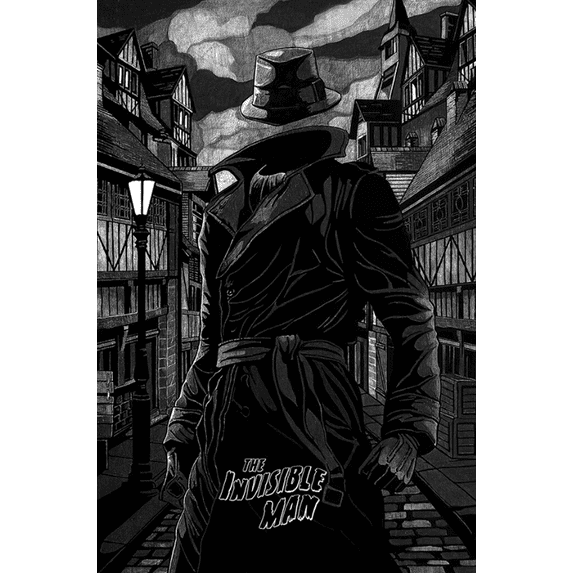 The Invisible Man (1933) 24x36 Movie Poster, Classic Horror Film, Rare ...