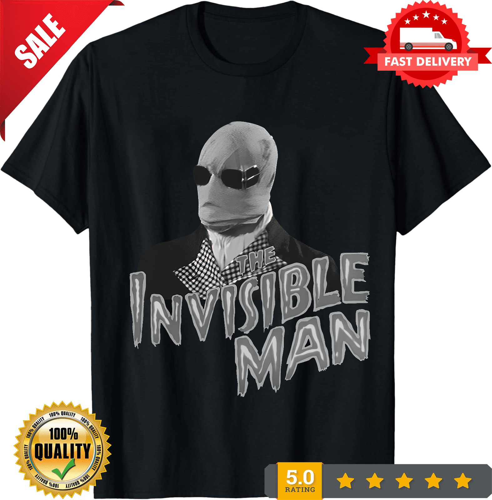 The Invisible Man T-Shirt NEW - INSTOCK!, LIMITED EDITION-TH63525 ...