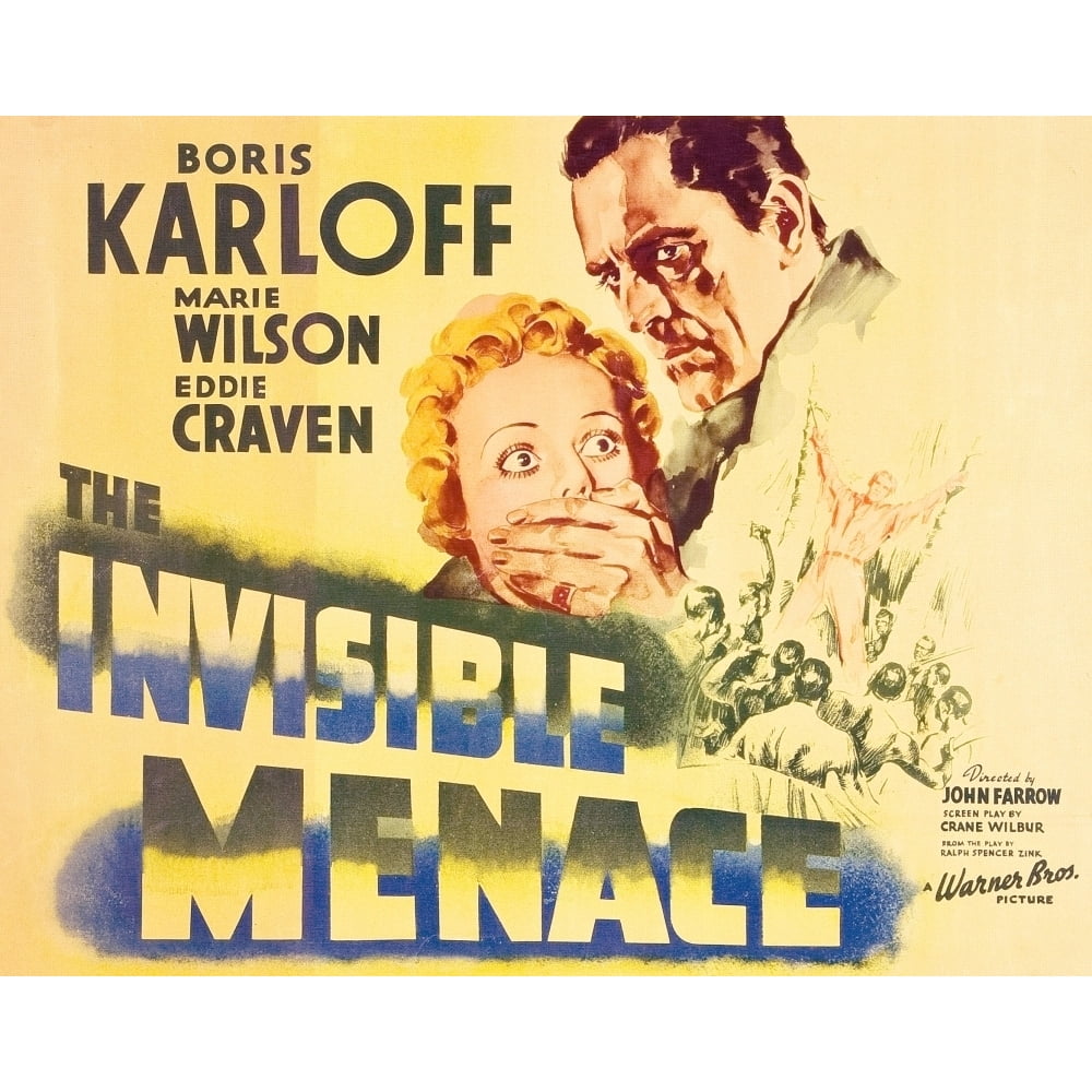The Invisible Menace L-R: Marie Wilson Boris Karloff On Title Card 1938 ...