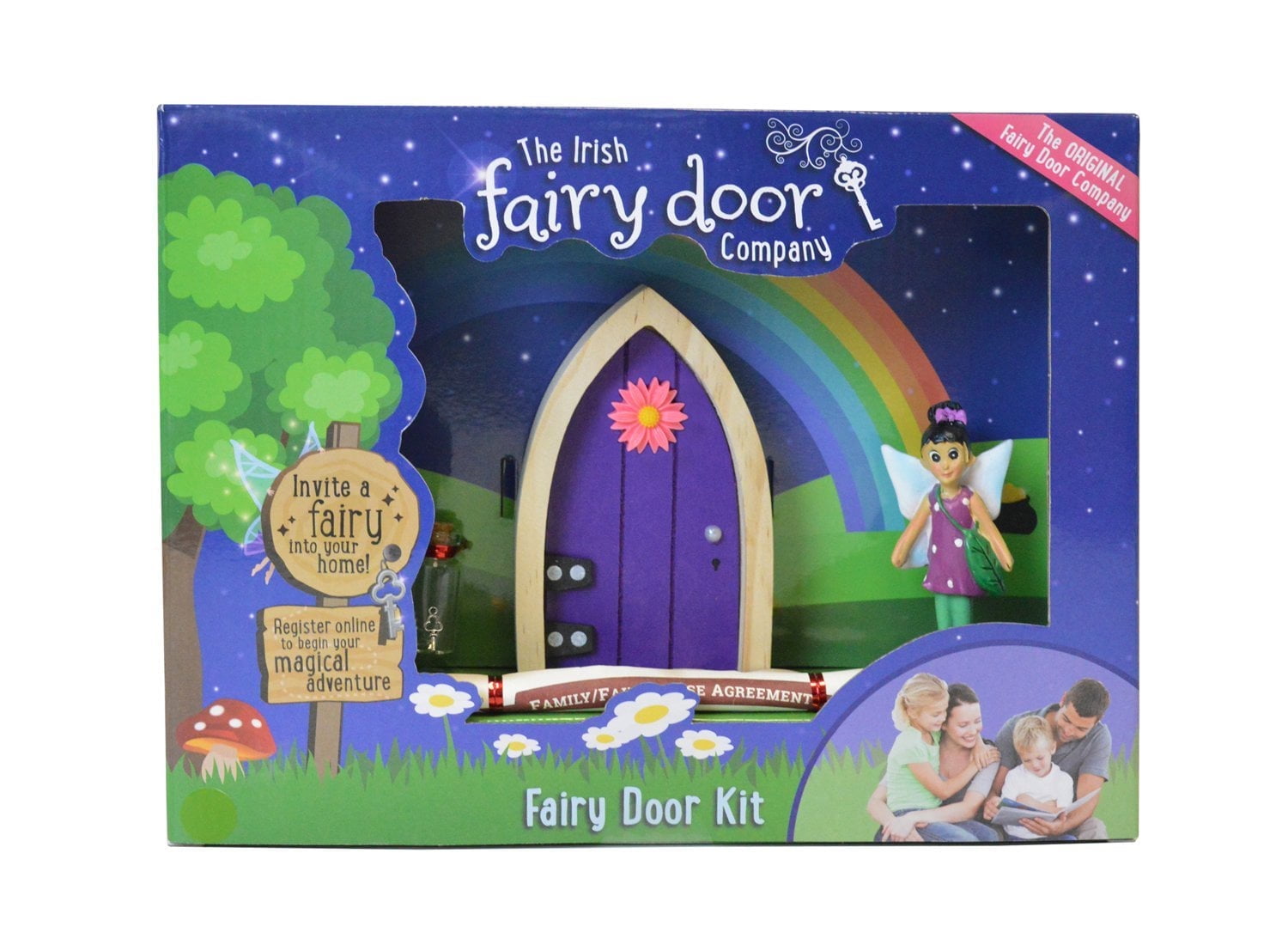 The Irish Fairy Door company - Welcome Kit Purple - Walmart.com