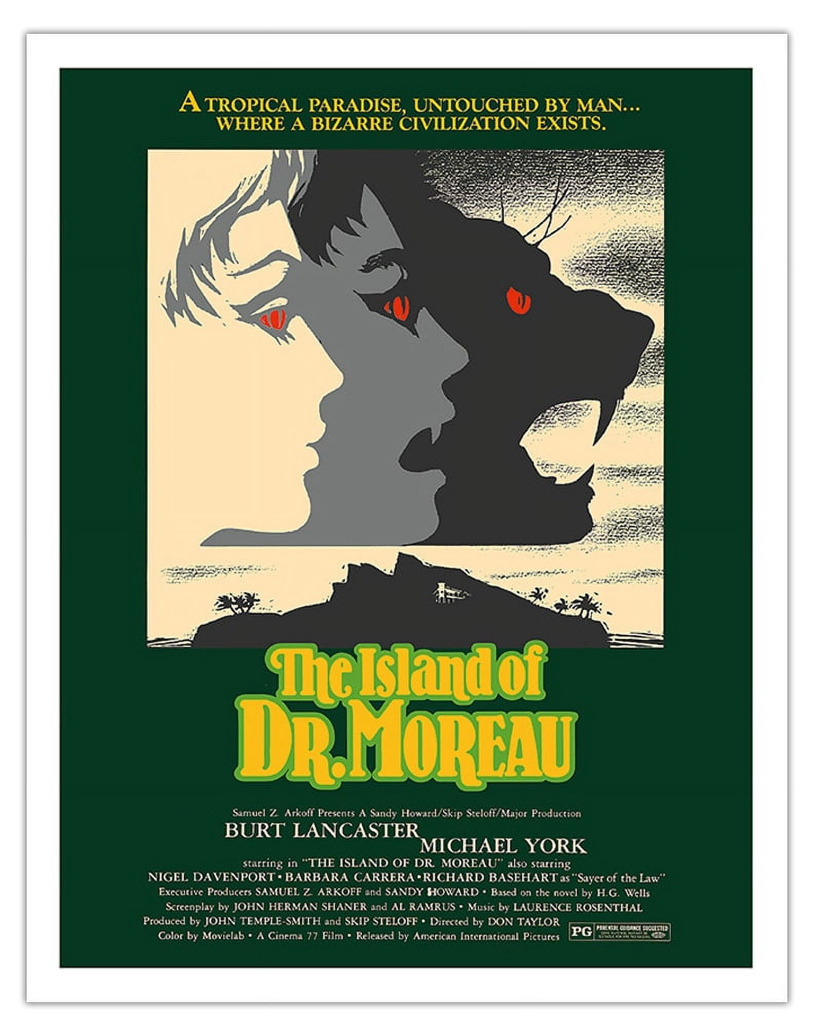 The Island Of Dr Moreau Starring Burt Lancaster Michael York Vintage Film Movie Poster By