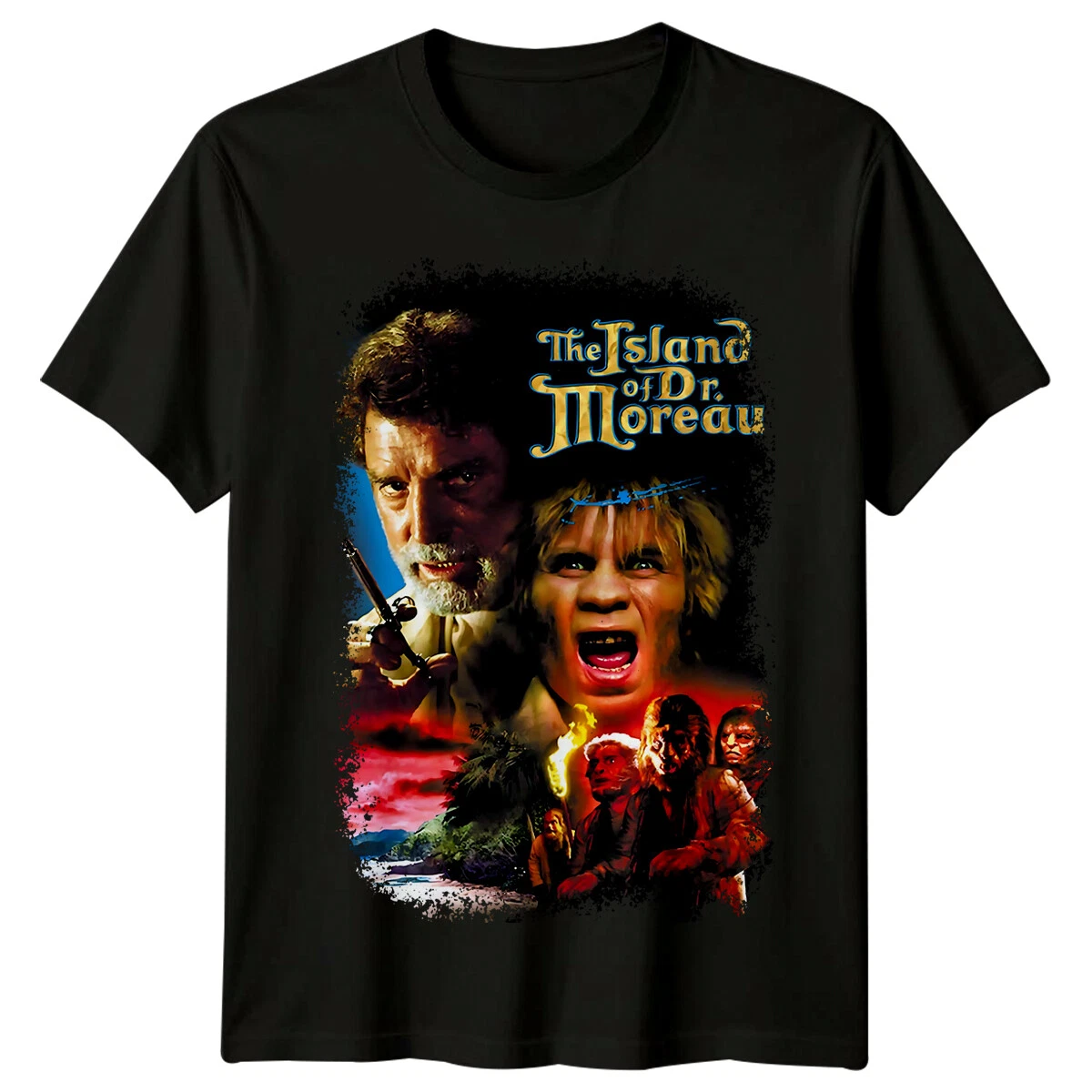 The Island of Dr. Moreau (1977) Movie Poster Inspired T-Shirt Retro 80s ...