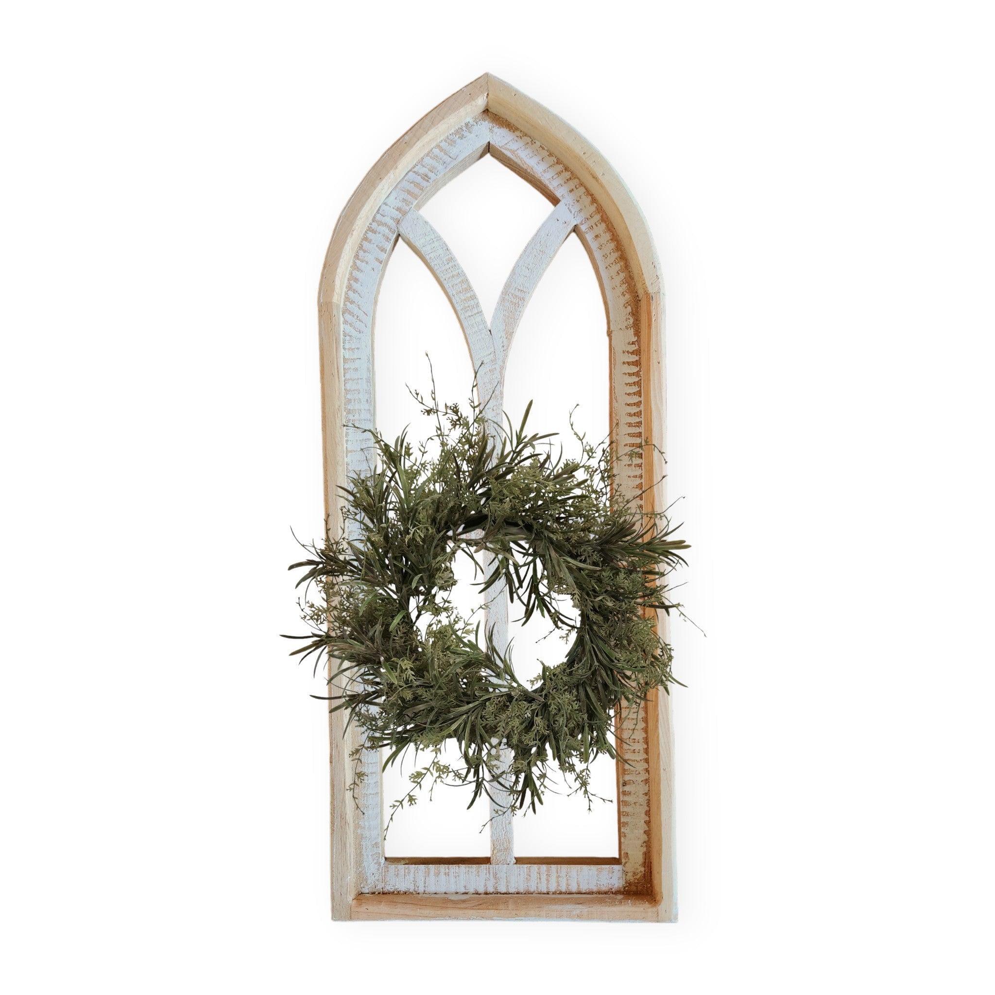 The Ivory Point Farmhouse Wooden Wall Window Arch Single -3 Sizes The ...