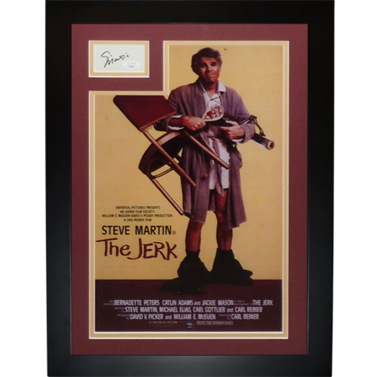 The Jerk 11x17 Movie Poster Deluxe Framed with Steve Martin Autograph ...
