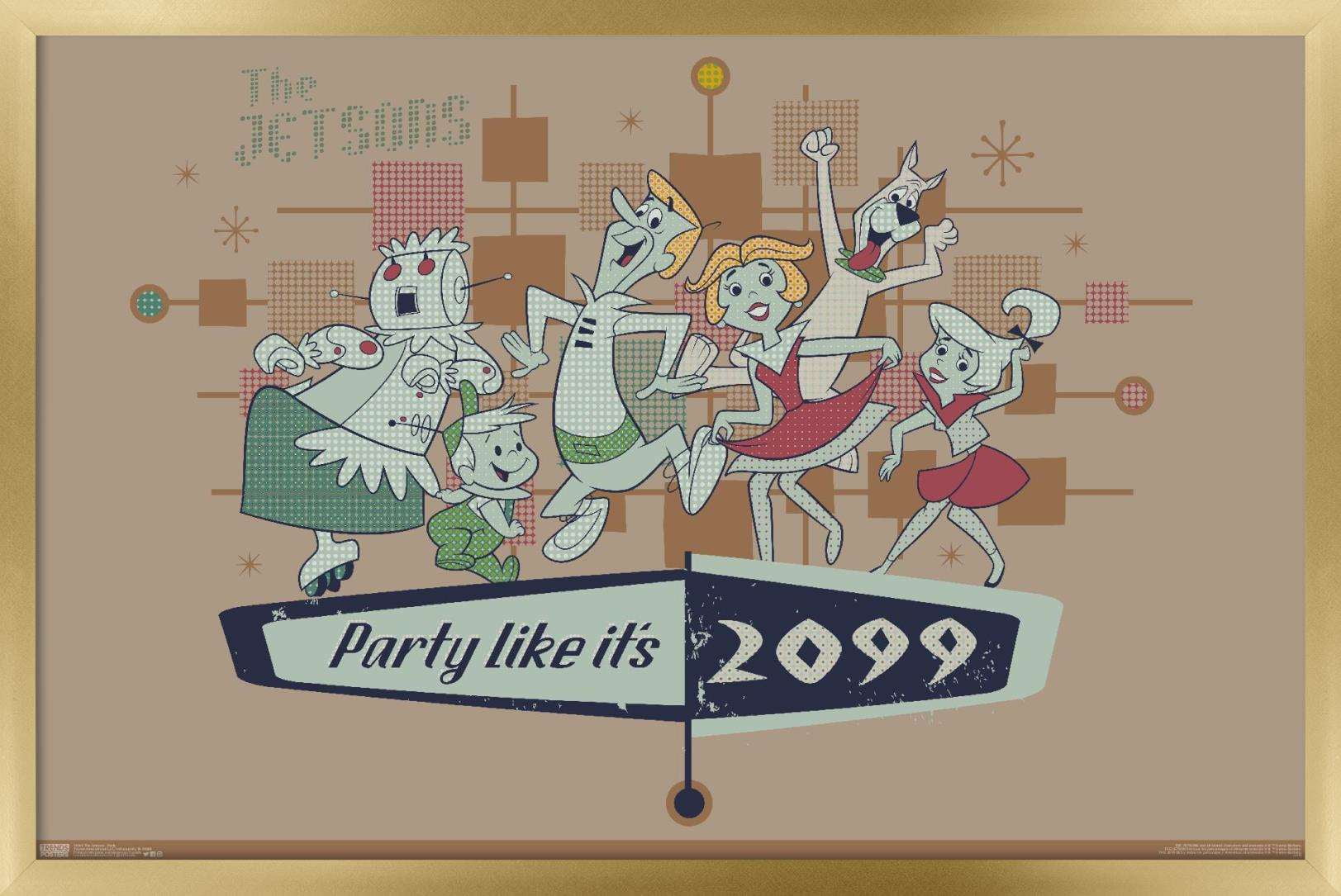 The Jetsons - Party Wall Poster, 22.375" x 34", Framed - Walmart.com