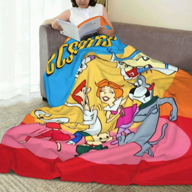 The Jetsons Printed Flannel Throw Blanket - Extra-Large Cozy Fluffy ...