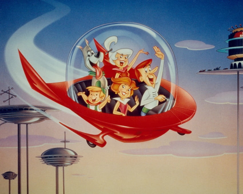 The Jetsons TV Cartoon Classic Cast 24x36 HD Aluminum Wall Art ...
