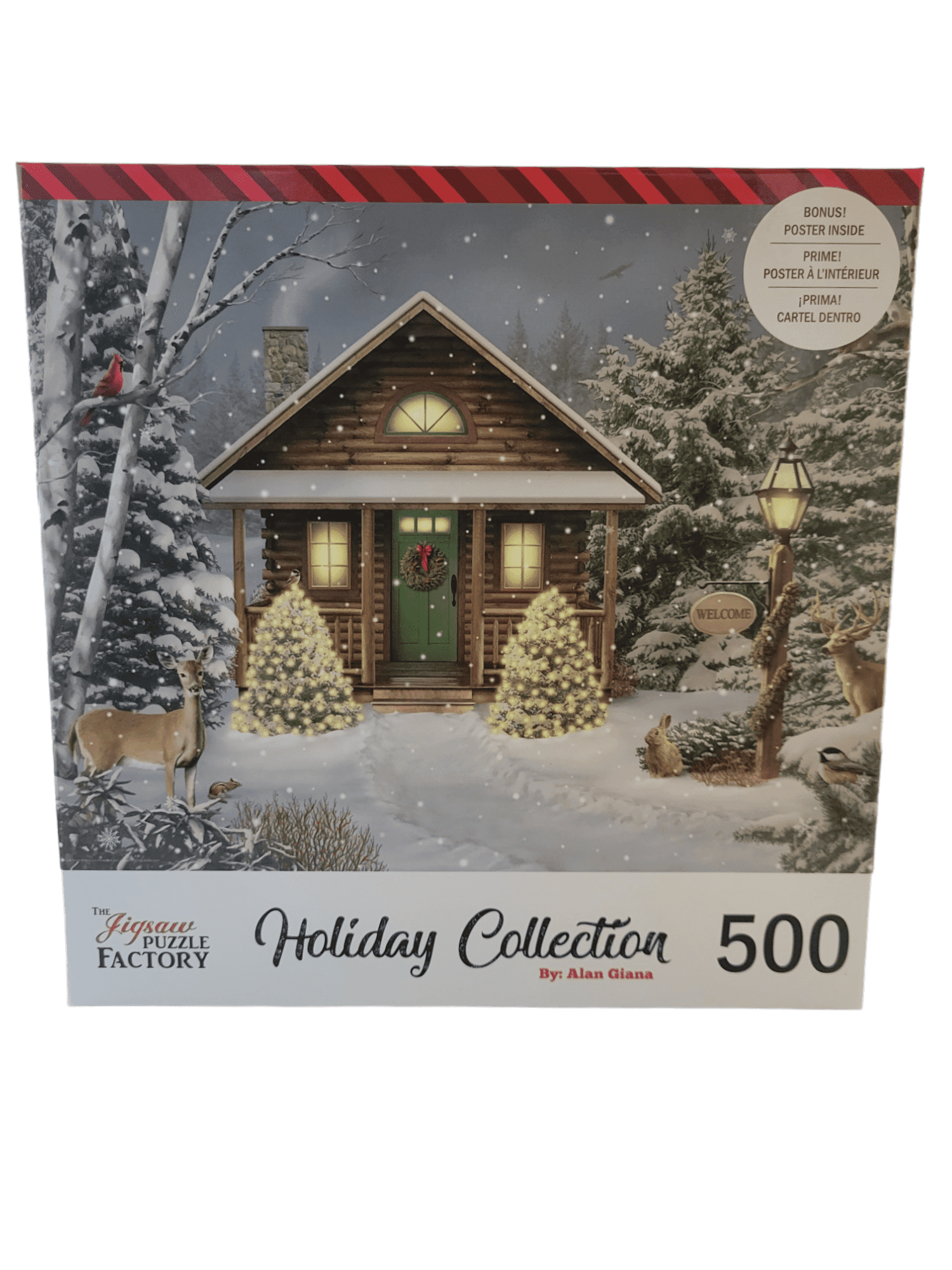 The Jigsaw Puzzle Factory Holiday Collection: Log Cabin Themed 500 ...