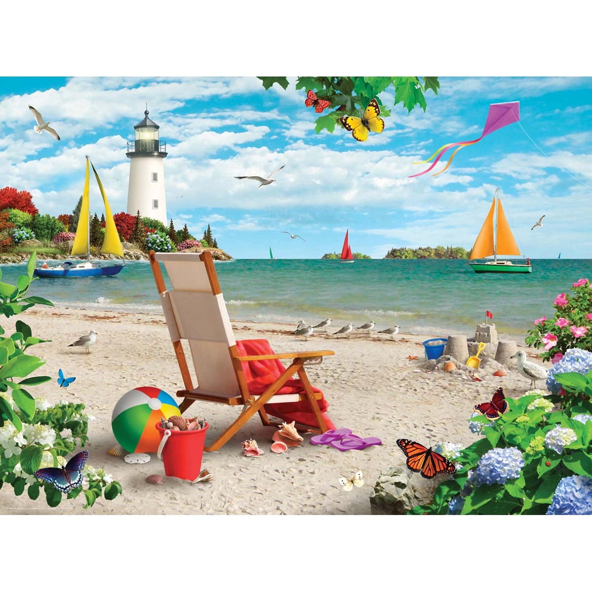 The Jigsaw Puzzle Factory Sail into Summer Jigsaw Puzzle - Walmart.com