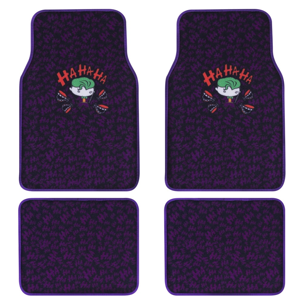 The Joker Carpet Car Floor Mats - Cartoon Style Design - Purple Binding ...