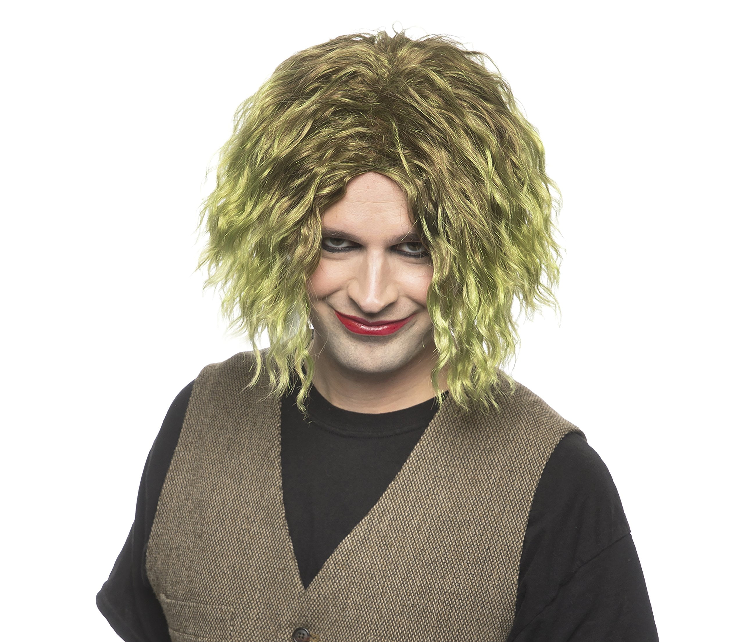 The Joker Color Dark Dirty Green - Enigma Wigs Mens Night Villain Crazy ...