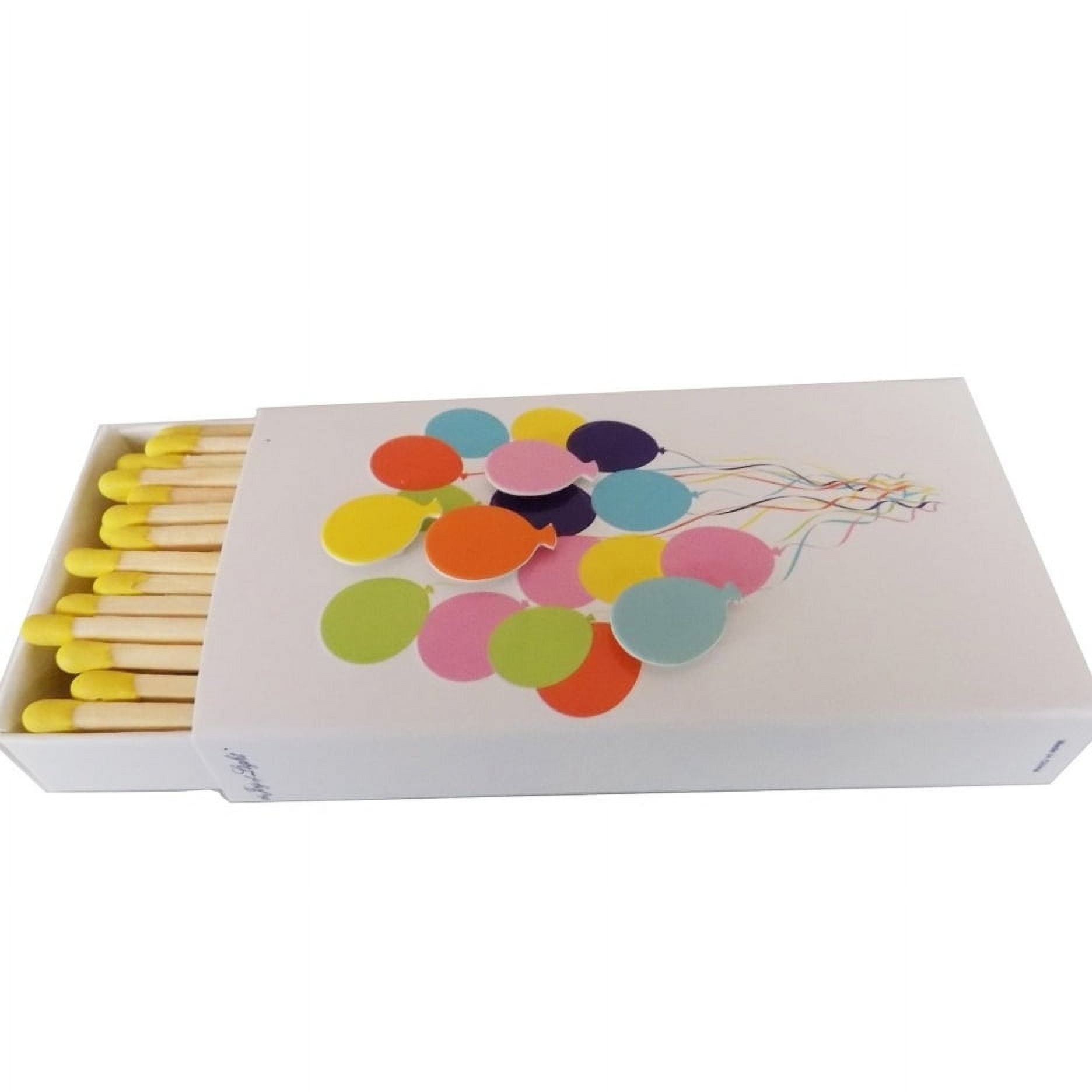 The Joy of Light Designer Matches 3D Balloons Embossed Matte 4 ...