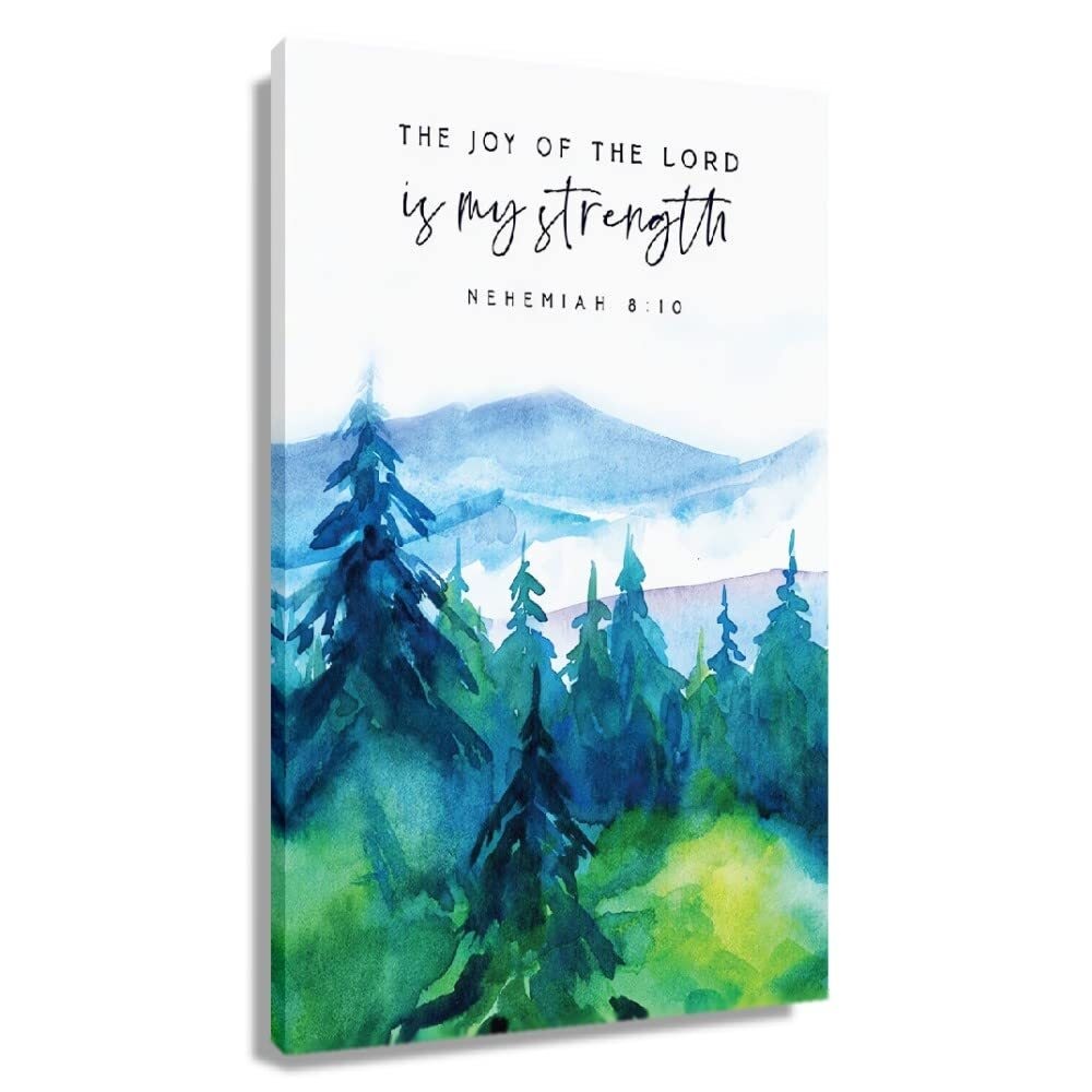 The Joy of The Lord is My Strength Nehemiah 8 10 Print Watercolor Bible ...