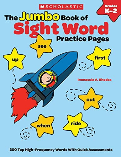 Pre-Owned The the Jumbo Book of Sight Word Practice Pages: 200 Top High ...