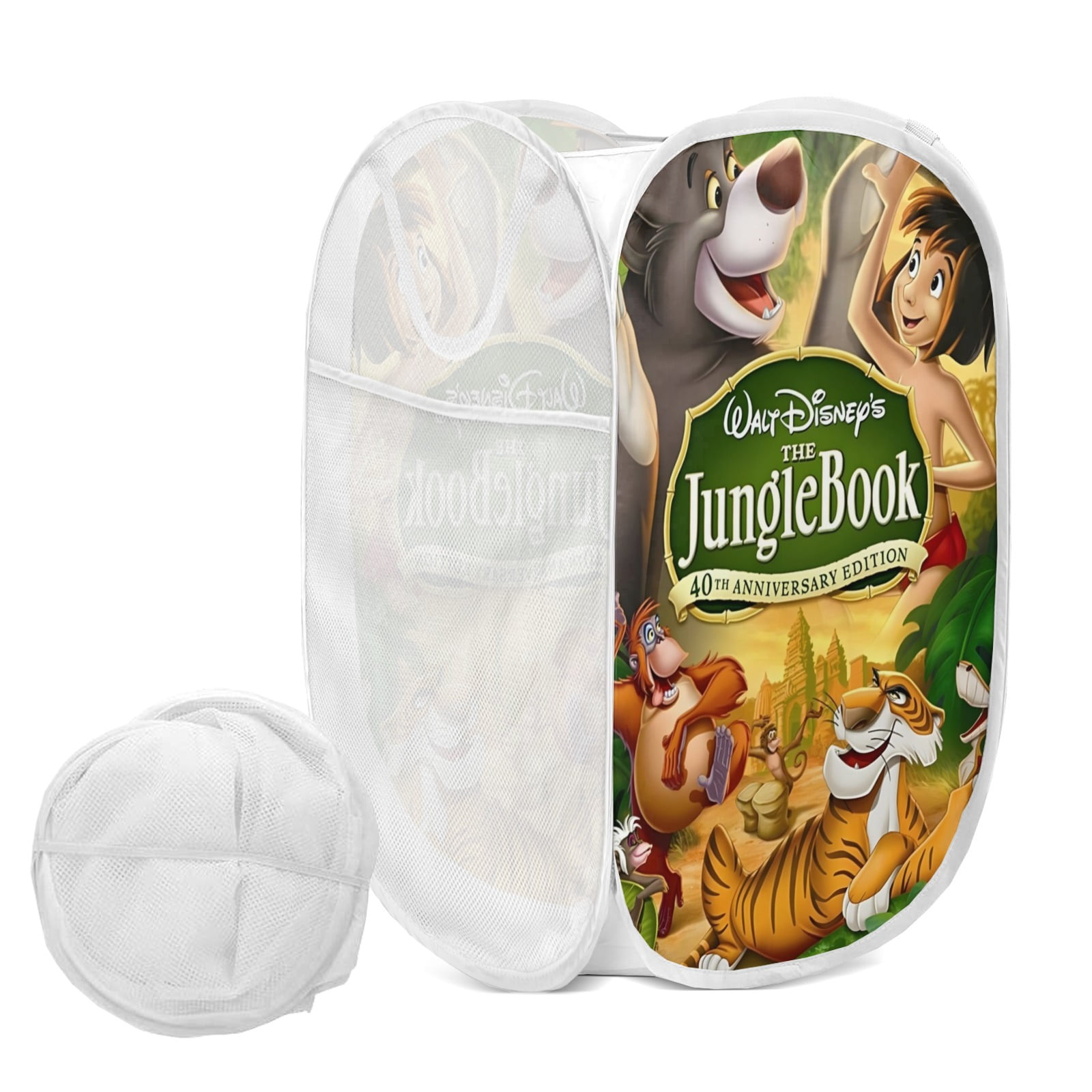 The Jungle Book Fold-Flat Printed Laundry Tote.15" × 24" - Walmart.com