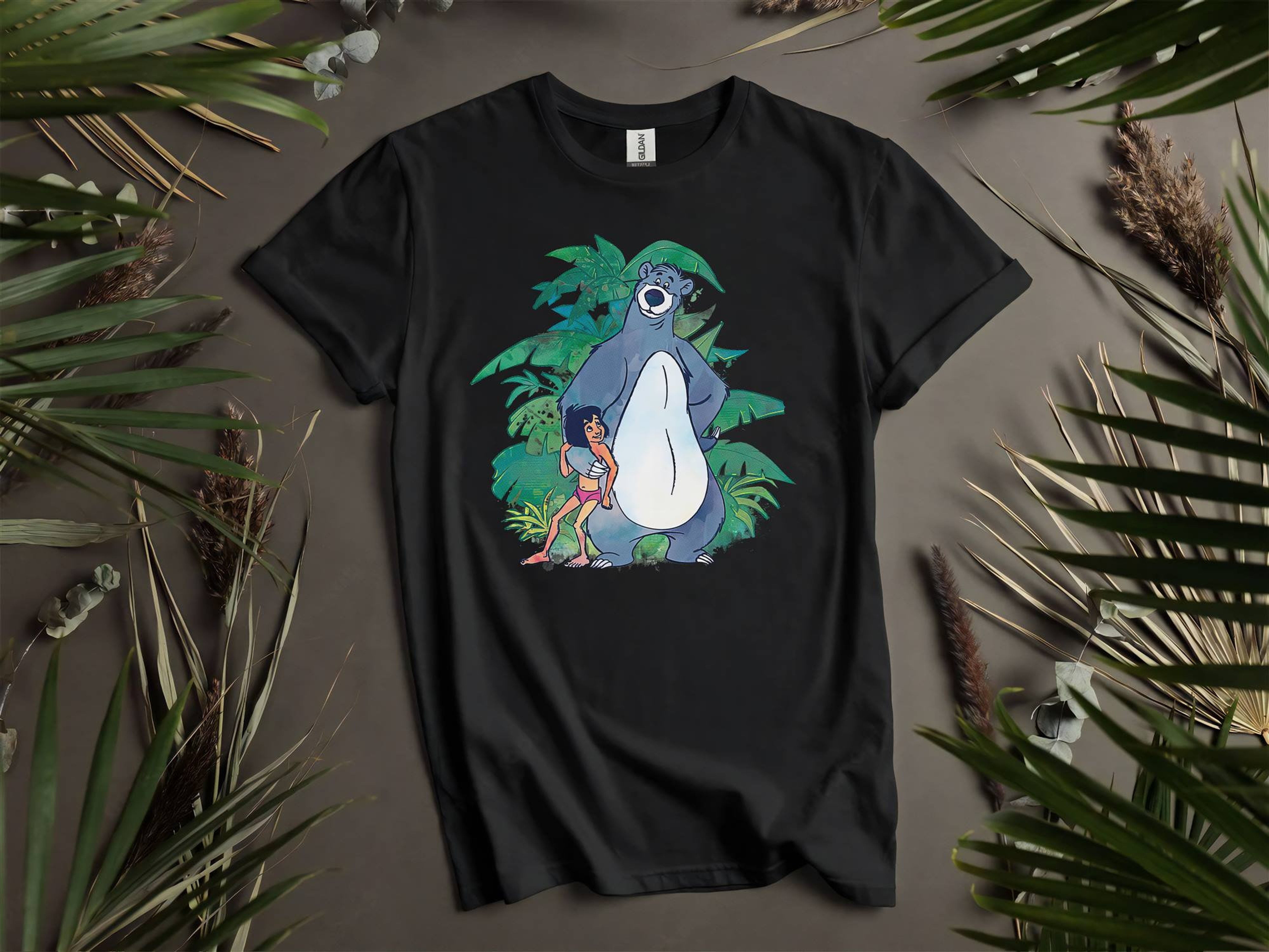 The Jungle Book Mowgli & Baloo Jungle Buddies Custom T-Shirts for Men, Women, and Kids - Sizes S ...
