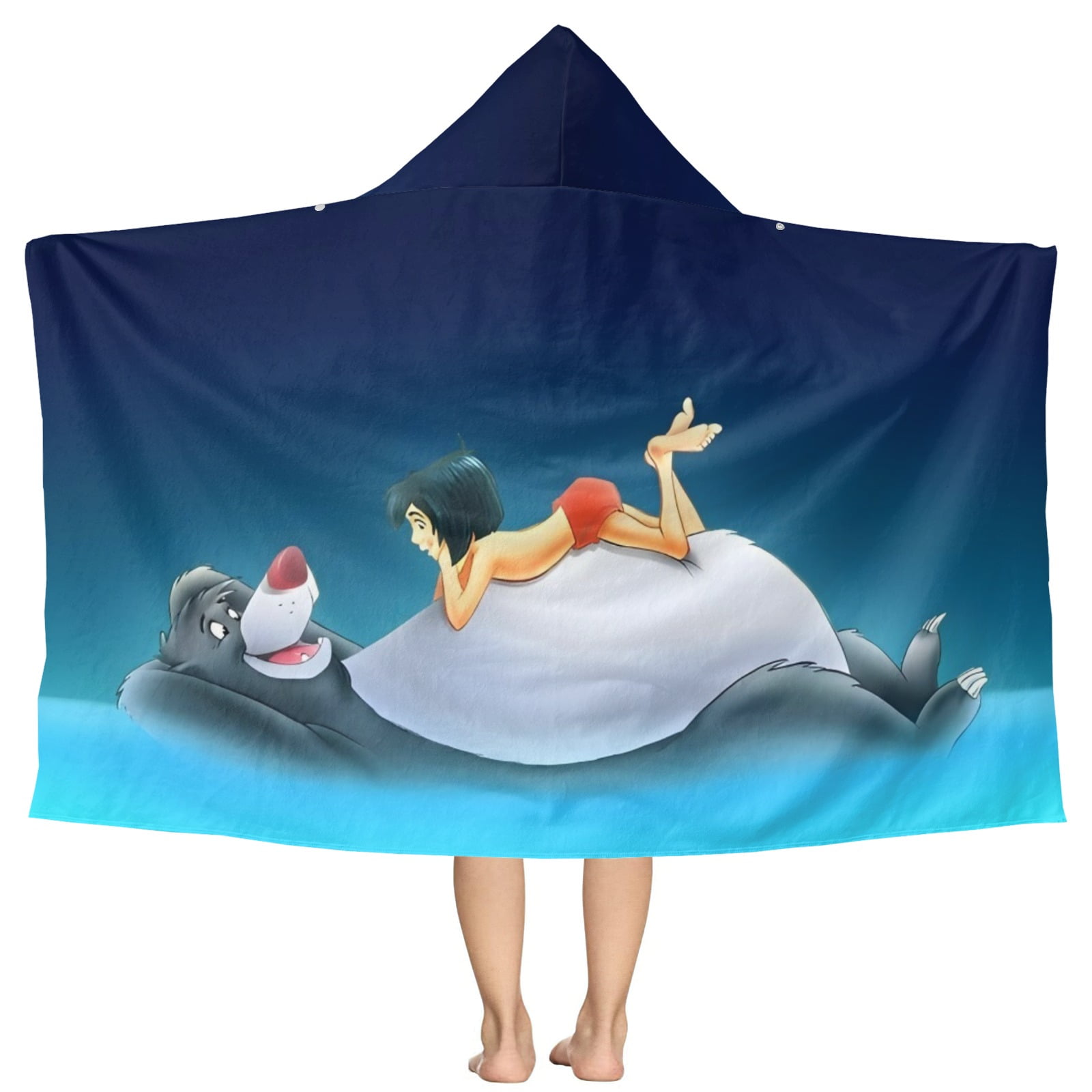 The Jungle Book Pattern Beach Poncho - Microfiber - Towel - Kids ...
