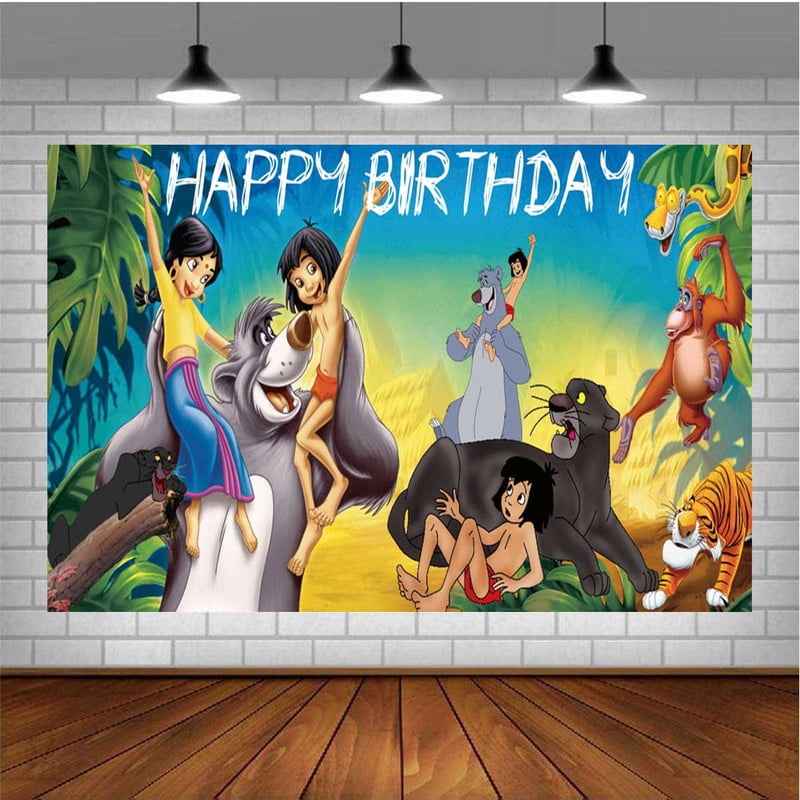 The Jungle Book Post Wall Decor Birthday Banner Backdrop Background ...
