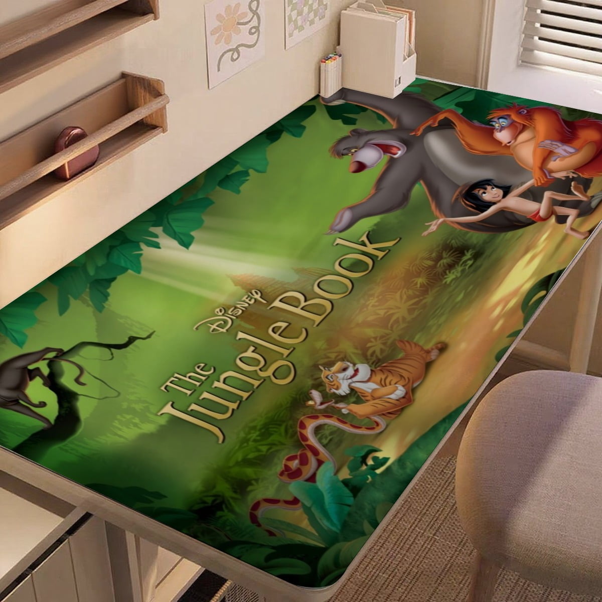 The Jungle Book-themed extra-large Non-Slip Base leather Desk Table mat ...