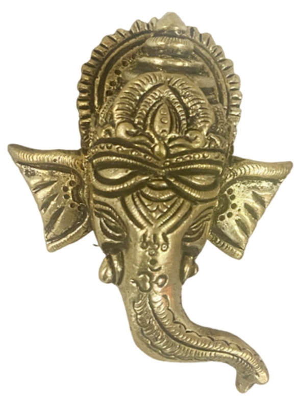 The KD God Ganesha Head Wall Hanging Brass Idol/Statue - Walmart.com