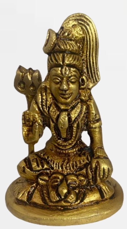 The KD Lord Bhole Shankar Ji 0.44 lbs 3.15 inch Brass Idol/Statue ...