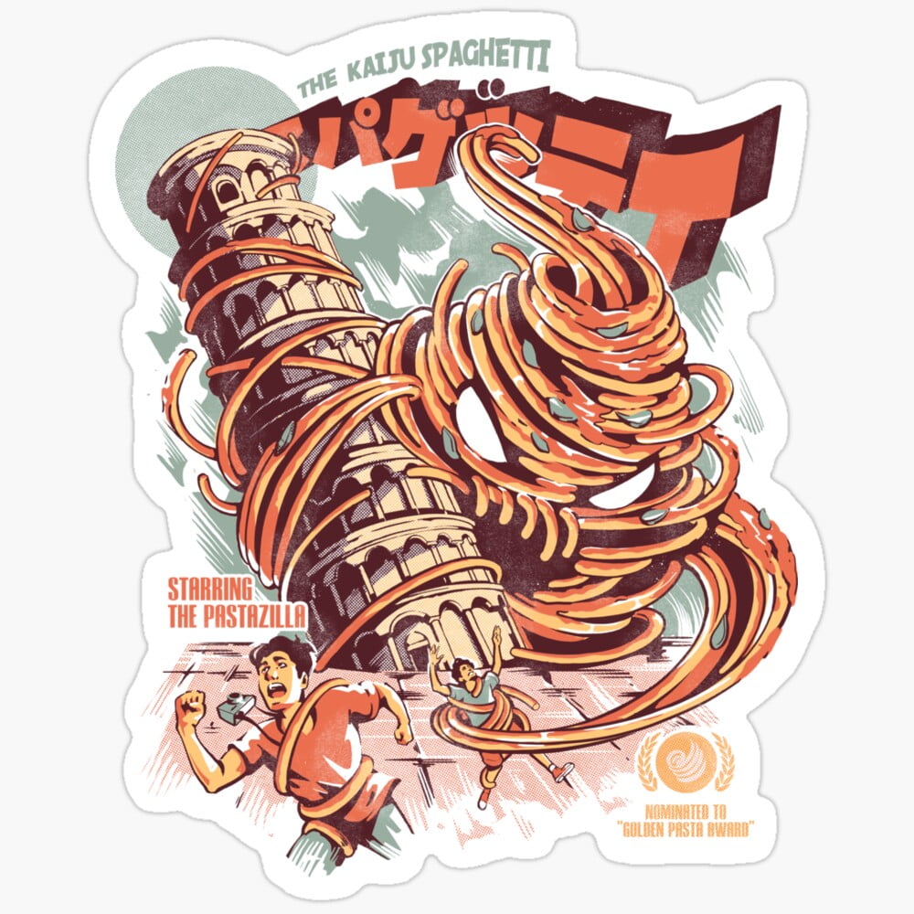 The Kaiju Spaghetti Sticker Phone Decal Water Bottle Stickers Car ...
