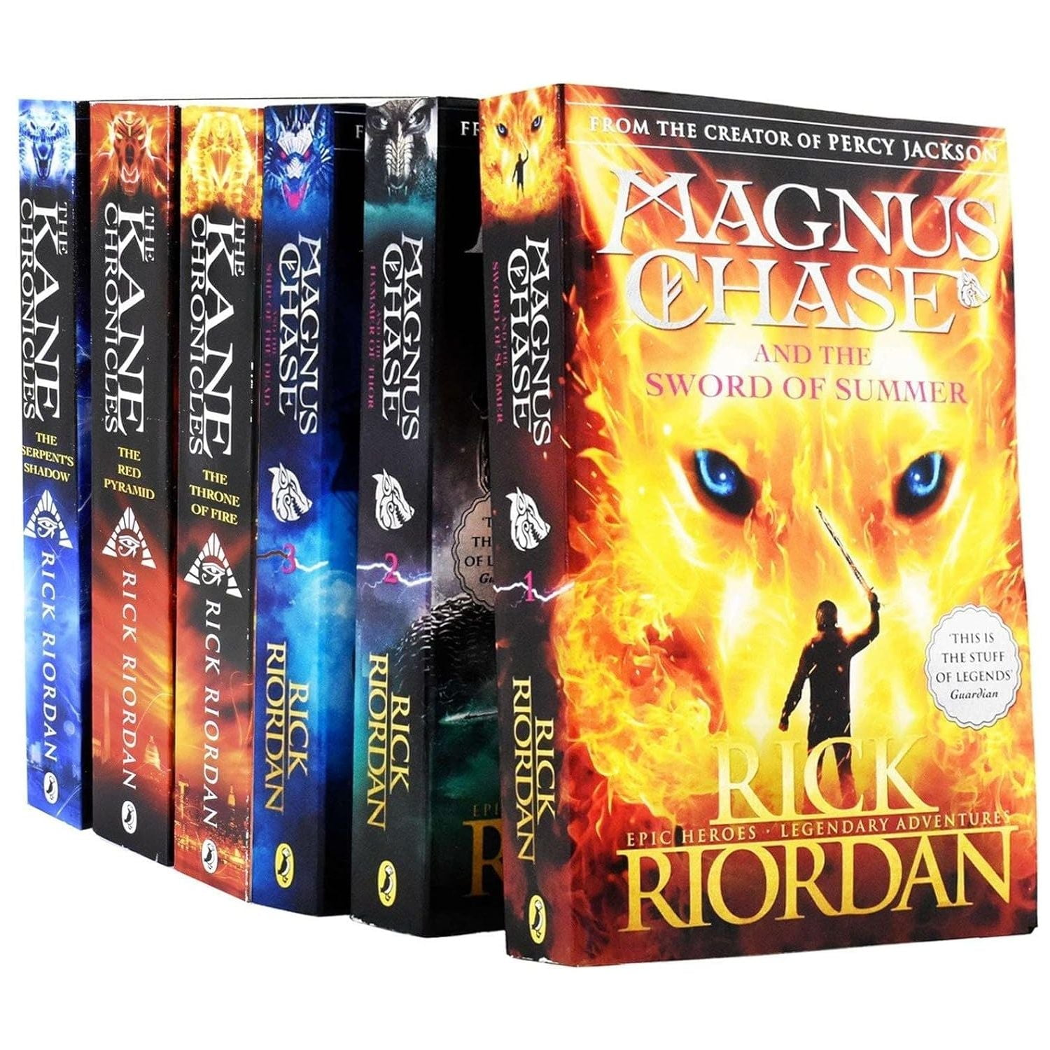 The Kane Chronicles & Magnus Chase Series 6 Books Collection By Rick ...