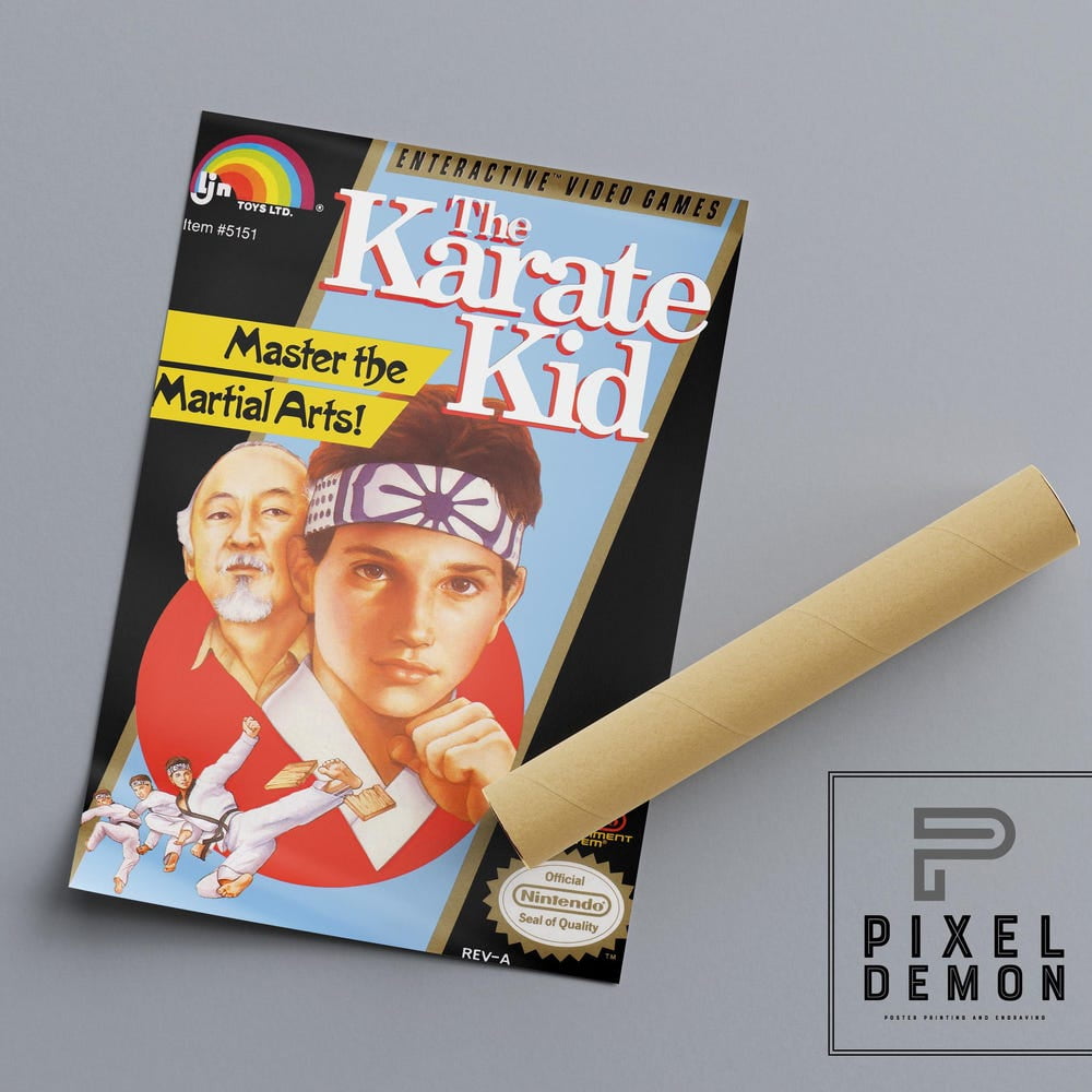 The Karate Kid Gamer Poster Retro NES Classic Gaming poster - Walmart.com