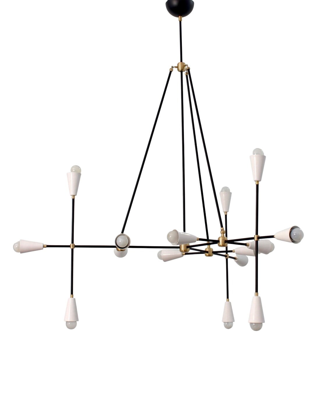 The Karma Pendant 15 Light Mid Century Brass Sputnik chandelier light Fixture - Walmart.com