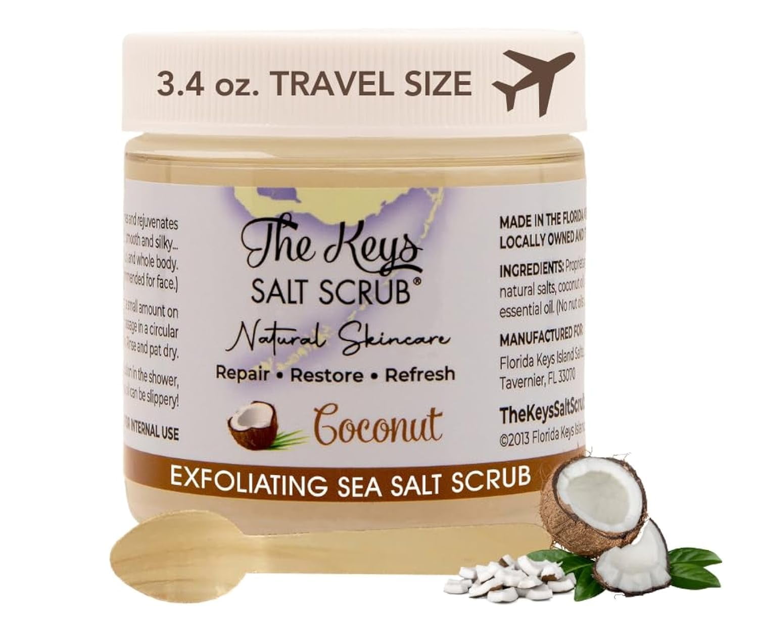 The Keys Salt Scrub - Coconut Sea Salt Scrub - Exfoliating Body Scrub ...