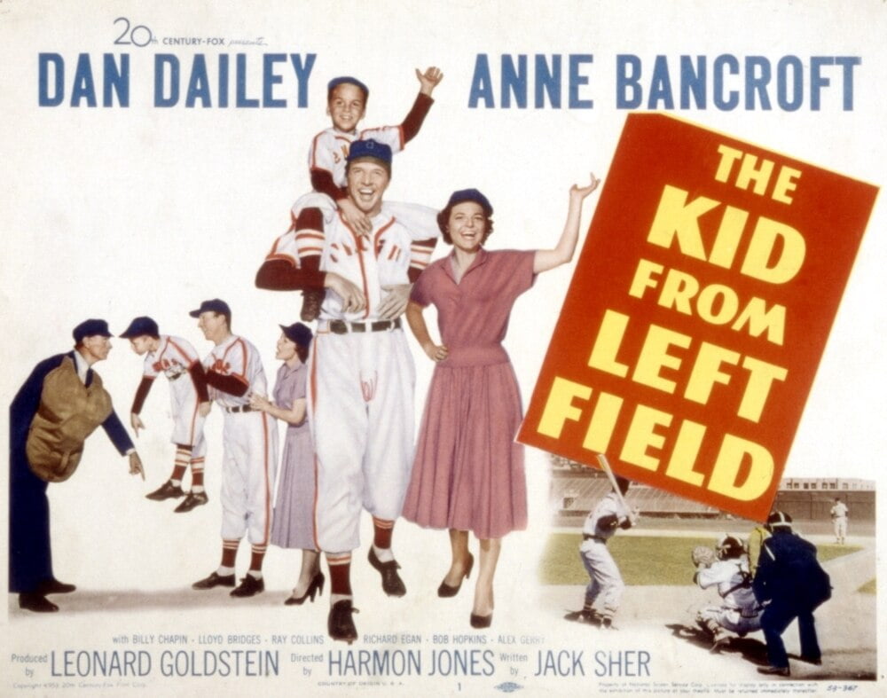 The Kid From Left Field Dan Dailey Anne Bancroft 1953. Tm And Copyright ...
