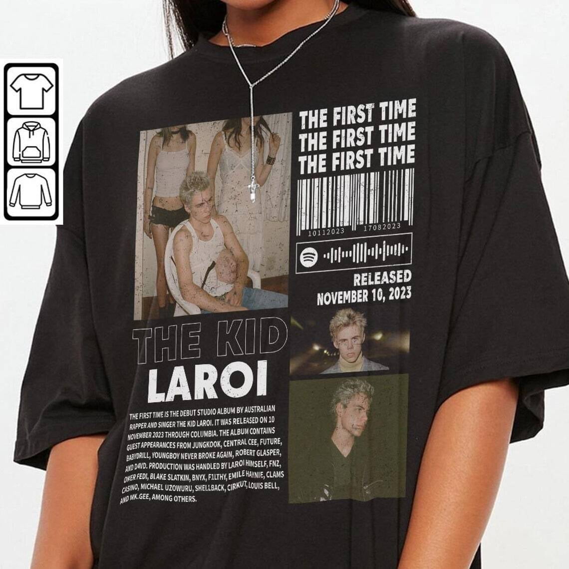 The Kid LAROI Merch Shirt, The First Time Laroi Album 90s Tee, The Kid ...