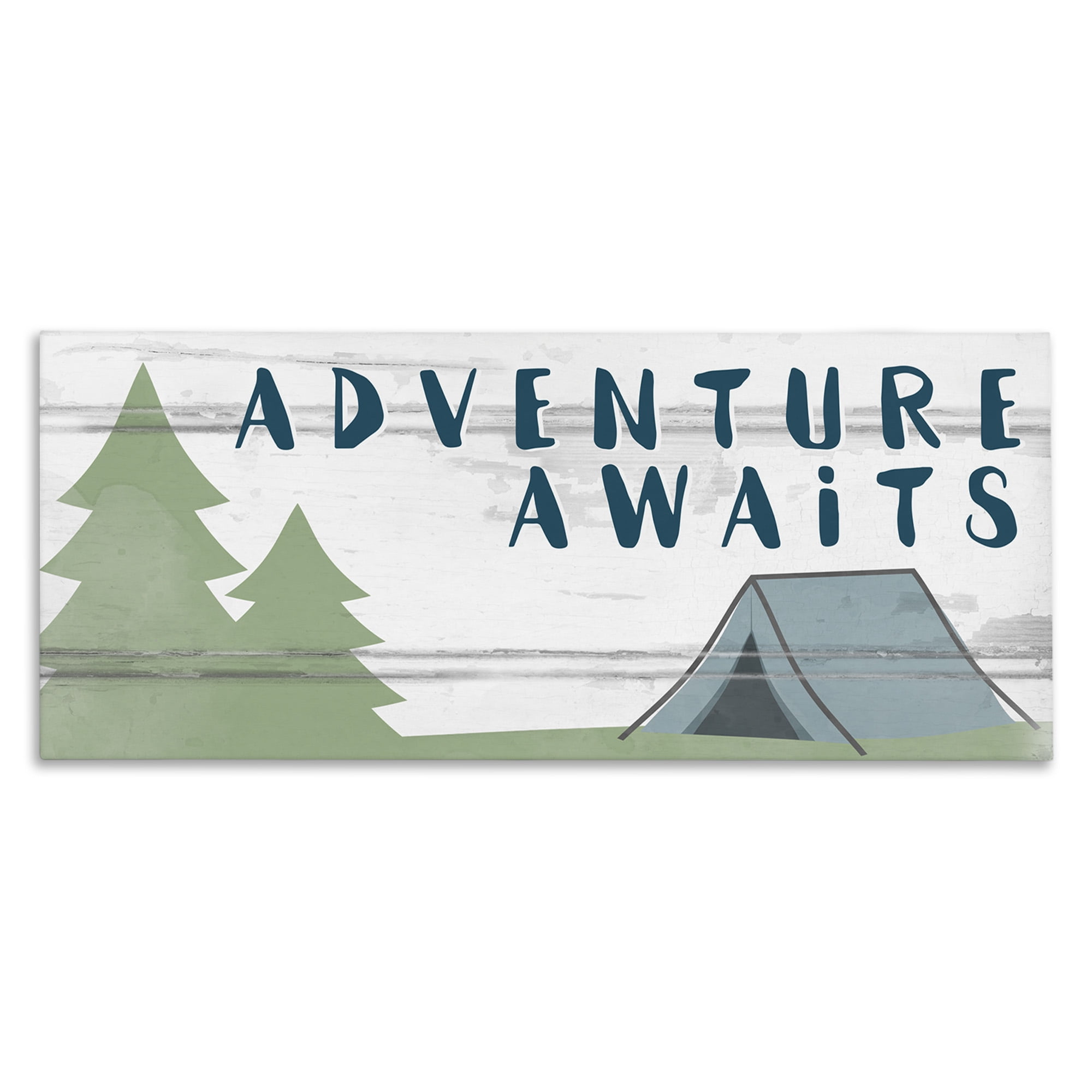 Stupell Industries Adventure Awaits Camping Scene Rustic Wall Art Decor ...