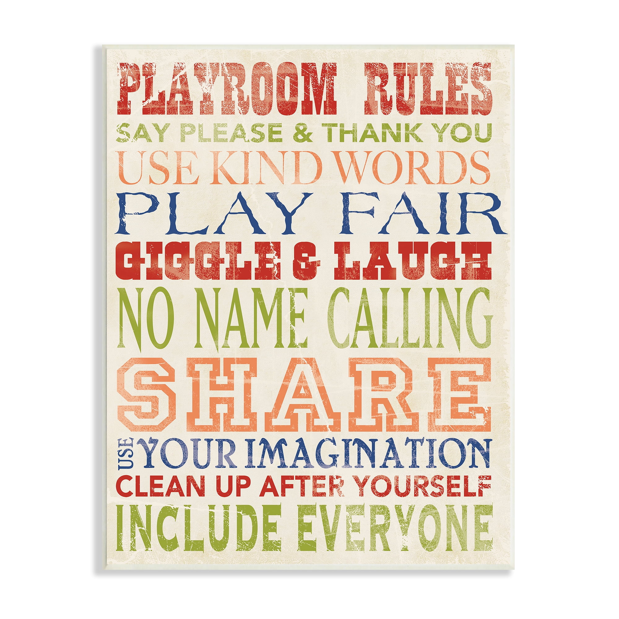 The Kids Room Kids Wall Plaques - MDF Art - 12.5 x 18.5 Inches ...