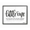 The Kids Room By Stupell Little One Black and White Script Typography ...