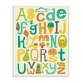 The Kids Room By Stupell Teal Orange and Green Alphabet Animals And Fun ...