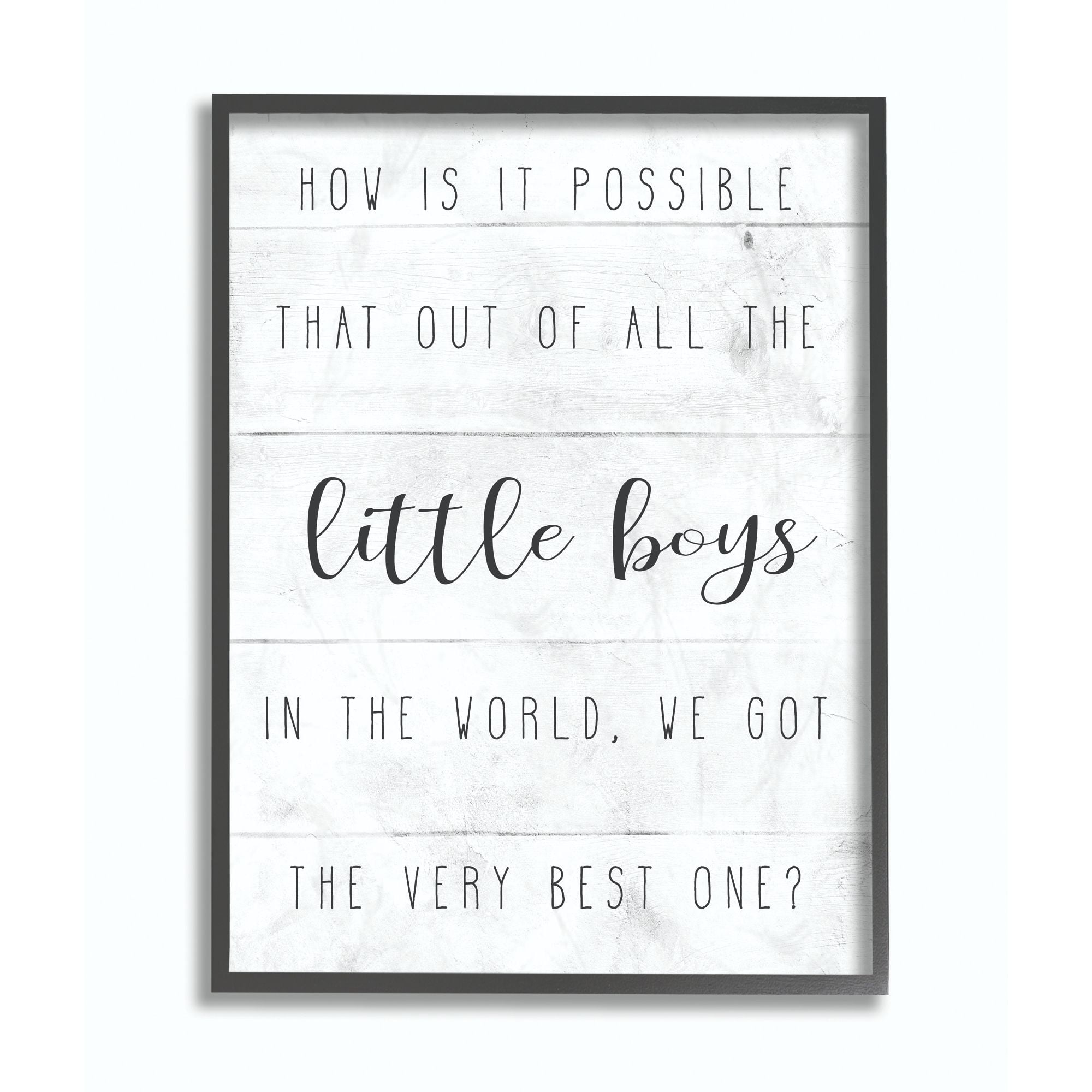 The Kids Room by Stupell Best Little Boy Family Kids Home Inspirational ...