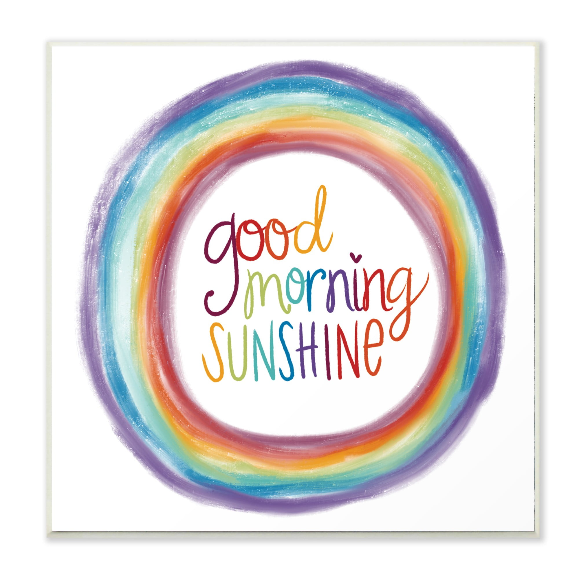 The Kids Room by Stupell Good Morning Sunshine Rainbow Wall Plaque Art ...