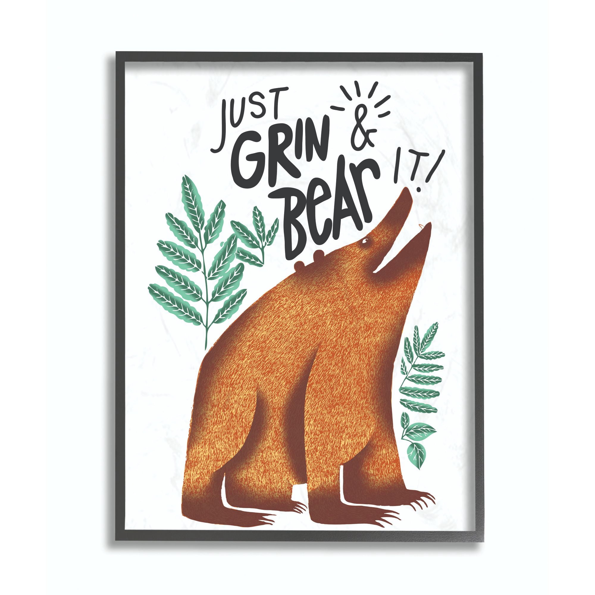 The Kids Room by Stupell Grin And Bear It Cartoon Animal Kids Nursery ...
