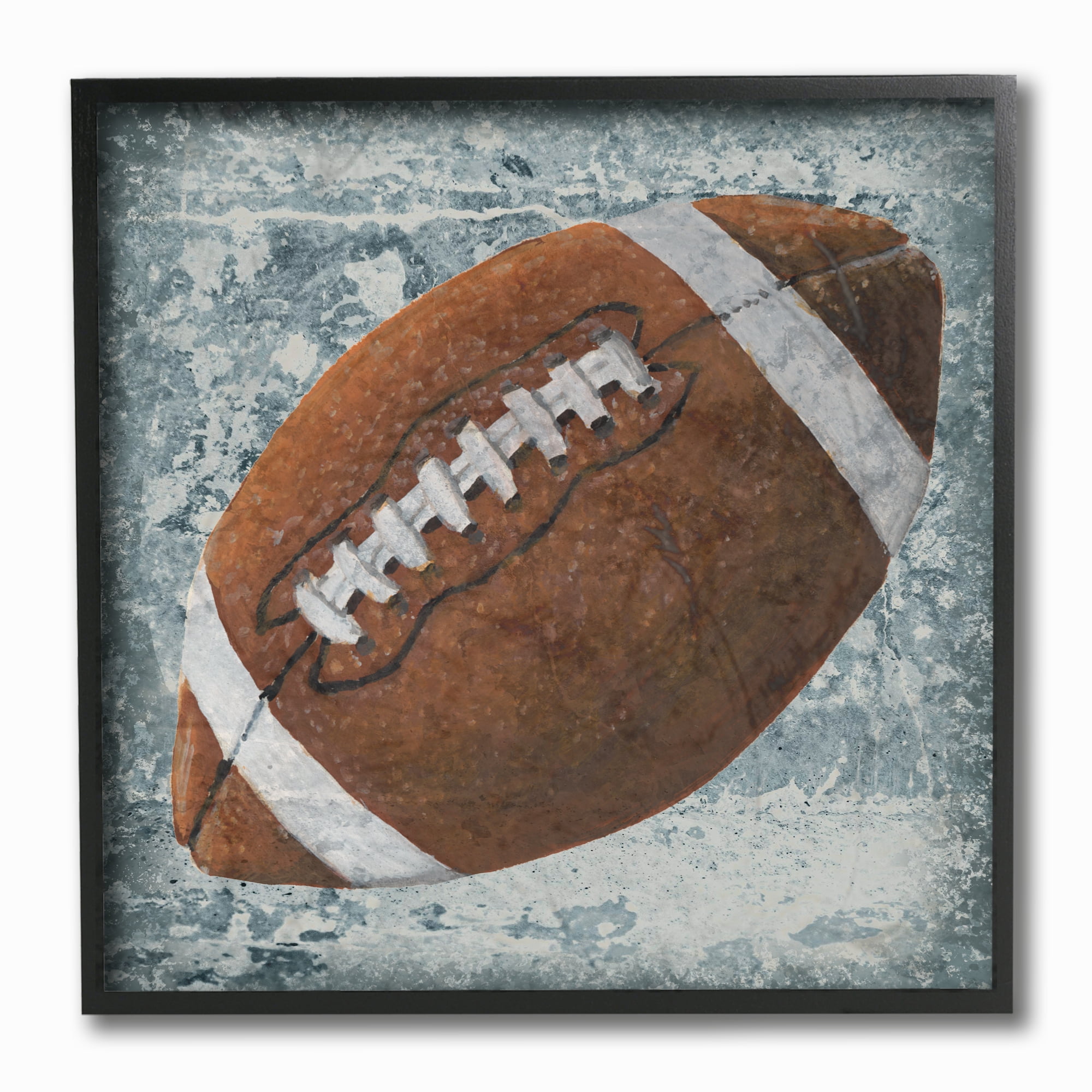 Stupell Grunge Sports Equipment Football Framed Giclee Texturized Art ...