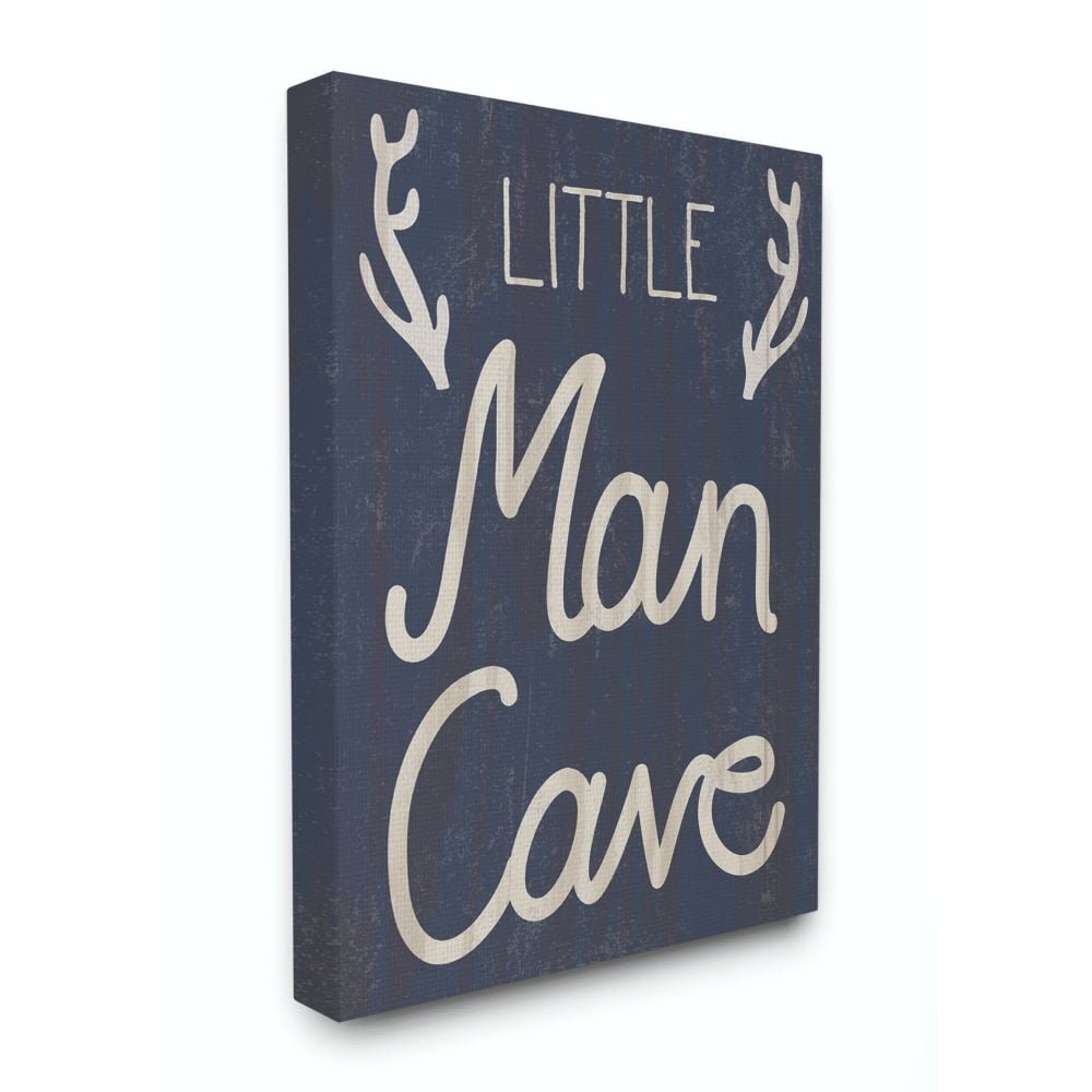The Kids Room by Stupell Kids Little Man Cave Word Boys Blue Nursery ...